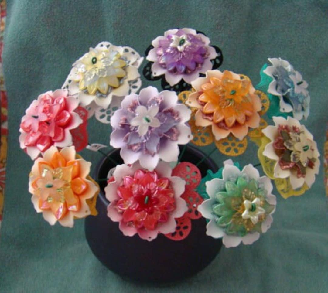 Giant Fancy Individual Button Flowers Different Colors & Types You ...