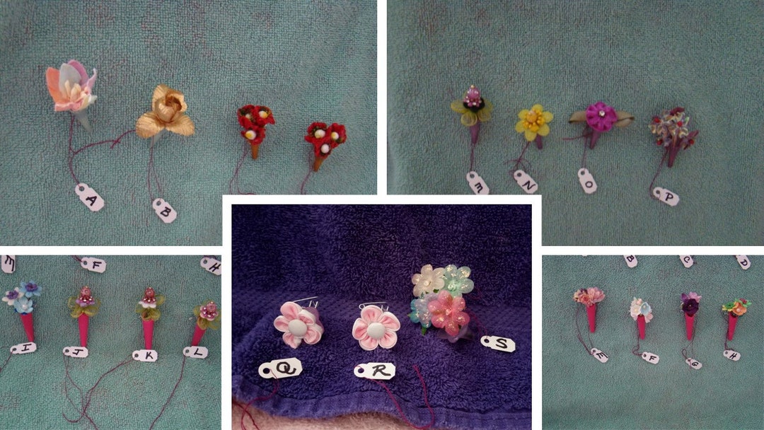 Colorful Tiny Miniature Cradle Bouquet Tussie Mussie Flowers in Lily ...