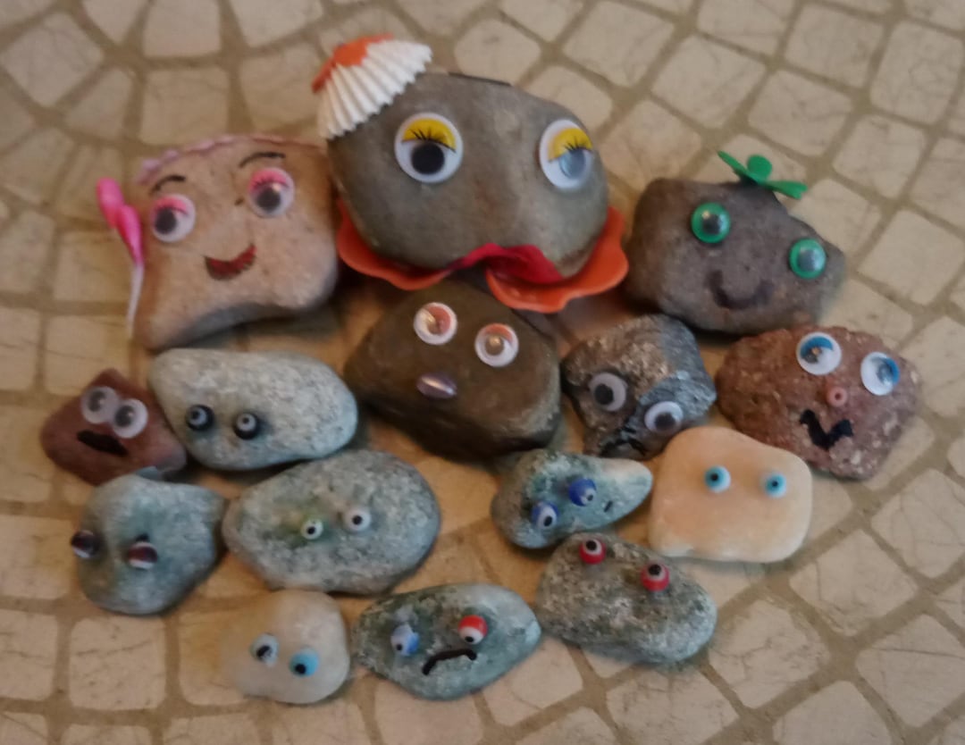 Houseplant Little Pebble Pals Personalities Rock Buddies for Indoors - Etsy