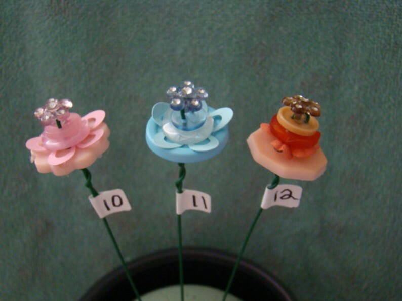 Tiny Crystal Flower Individual Button Flowers - Etsy