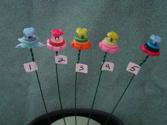 Small Individual Button Flowers Different Colors & Types You Choose - Etsy