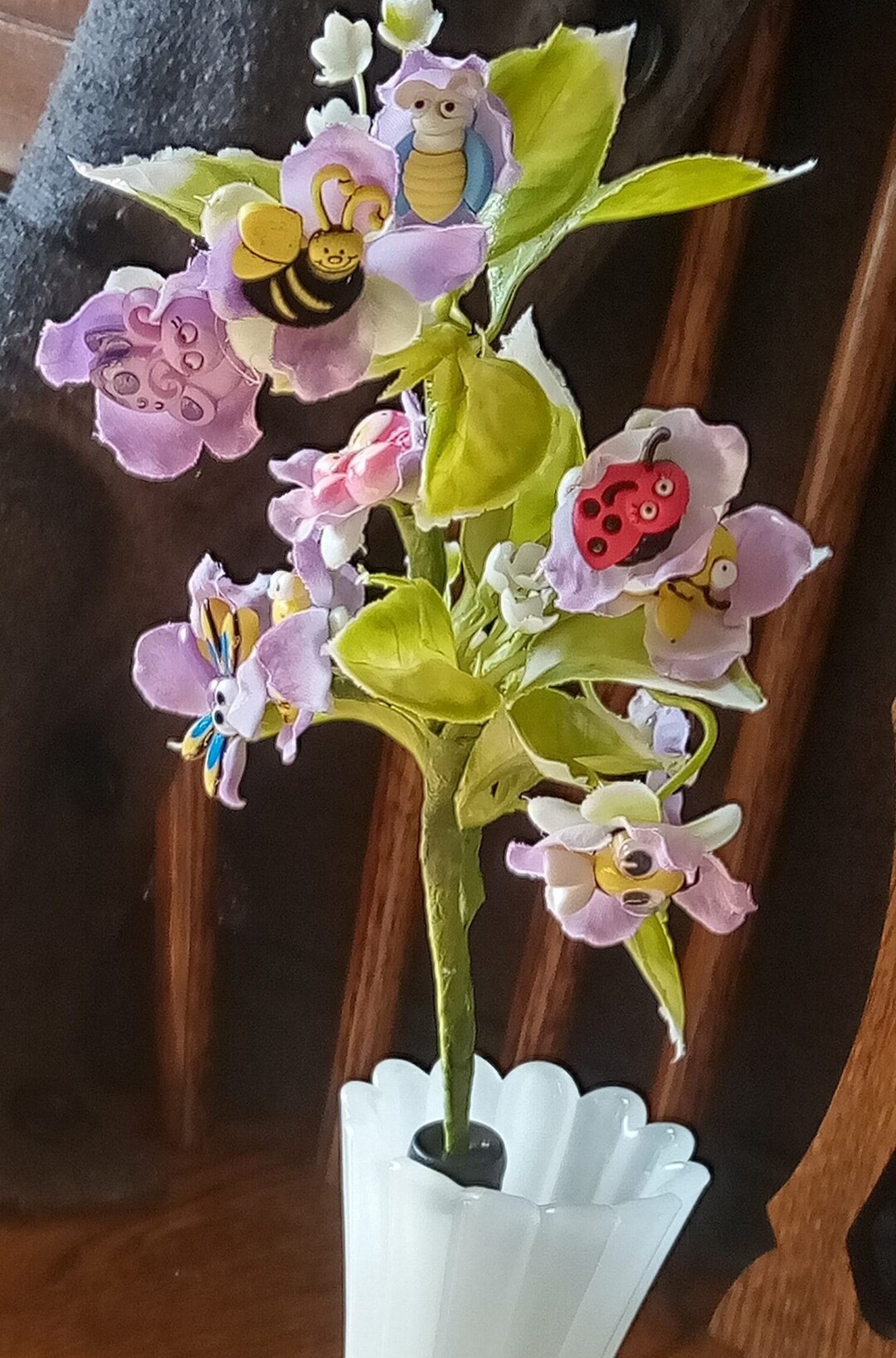 Buggy Bouquet Flowers With Big-eyed Bugs Plant Pick Indoor Houseplant ...