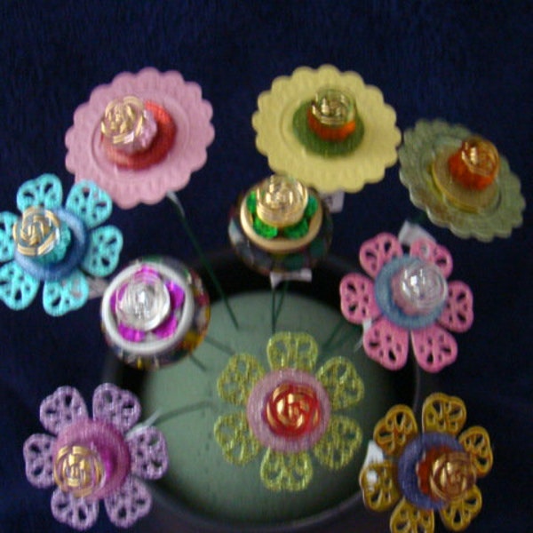 Button Flowers - Etsy