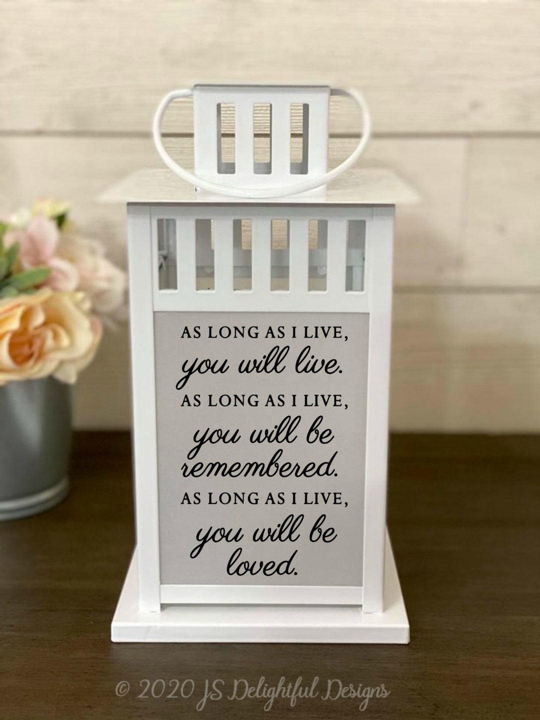 As Long as I Live You Will Live, Memorial Lantern, Memorial Gift, Photo ...