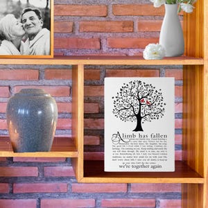 A Limb Has Fallen From Our Family Tree, Sympathy Gift, Memorial Canvas ...