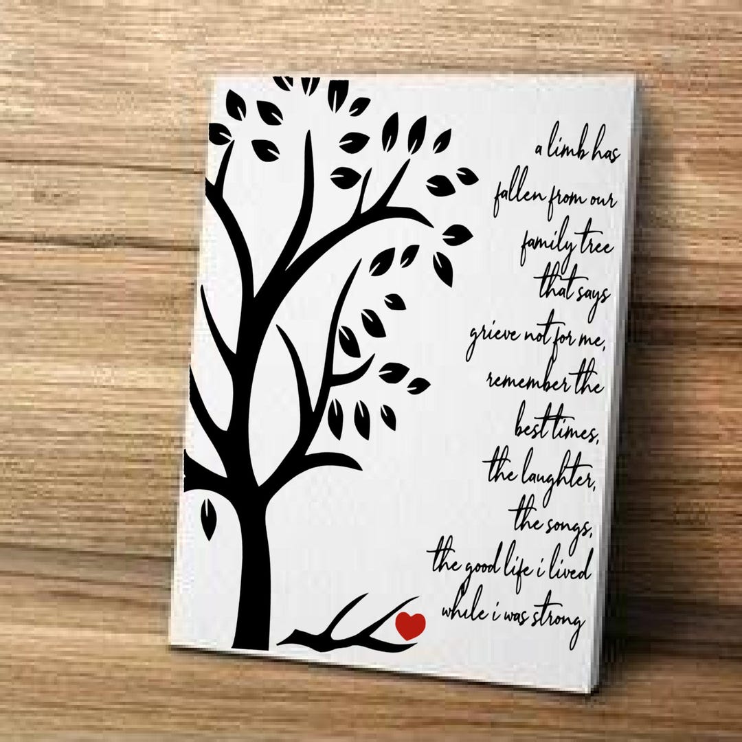 Memorial Canvas: Personalized Sympathy Gift, Loss of Loved One - Etsy