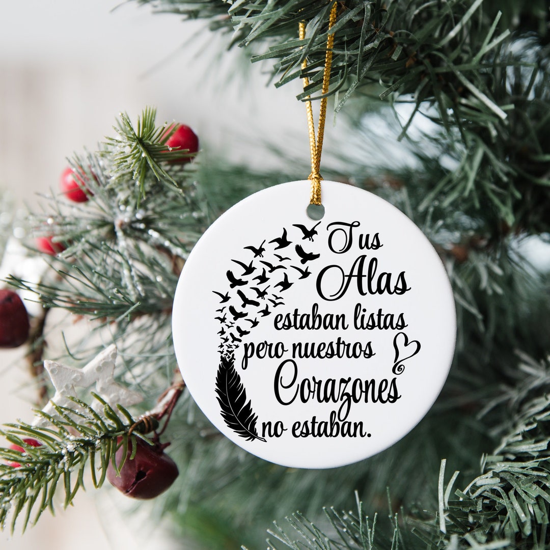 Tus Alas Estaban Listas, Spanish Memorial, Memorial Ornament, Sympathy ...