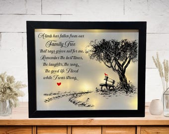A Limb Has Fallen Family Tree Memorial Shadow Box | Bereavement ...