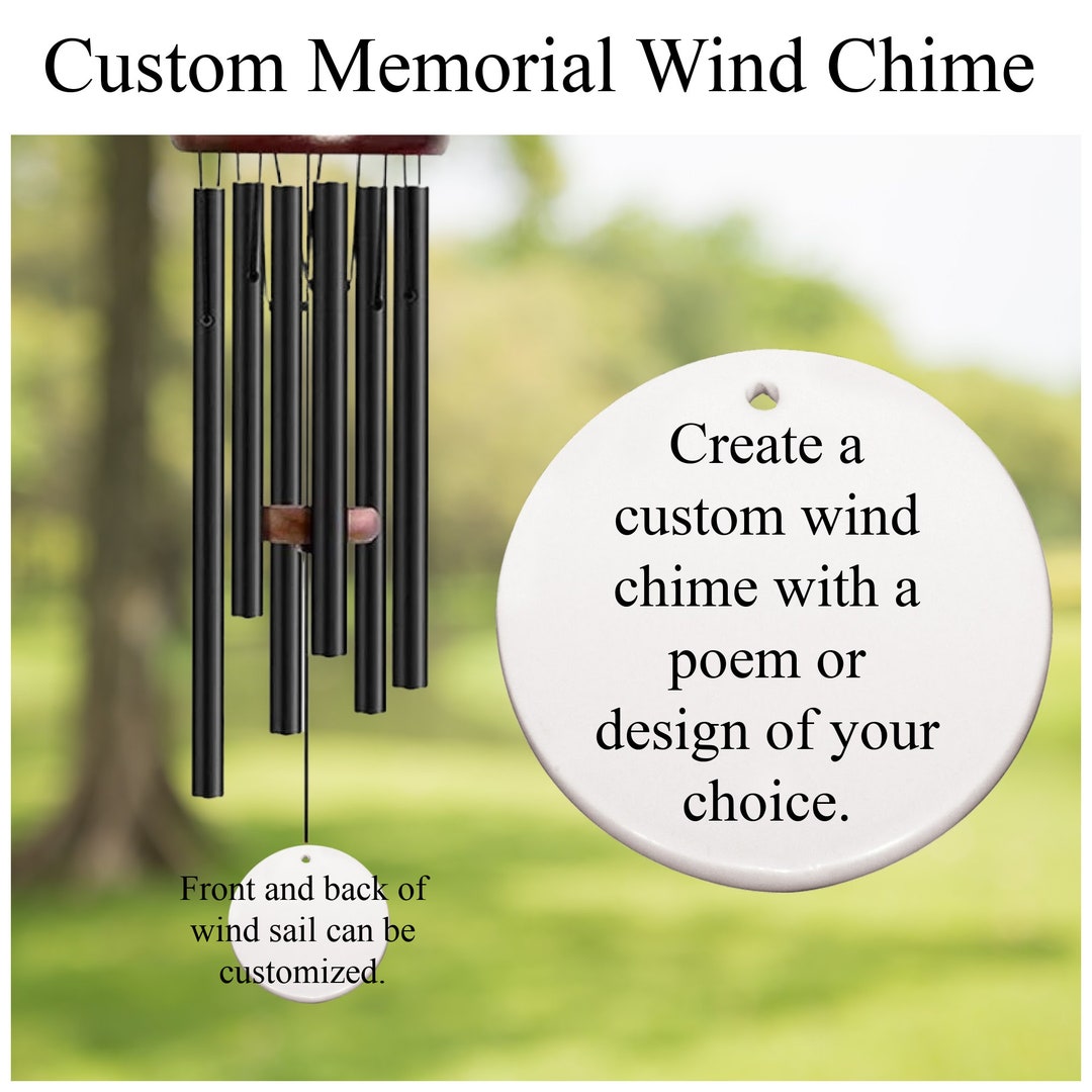 Custom Memorial Wind Chime, Sympathy Gift, Sympathy Wind Chime ...