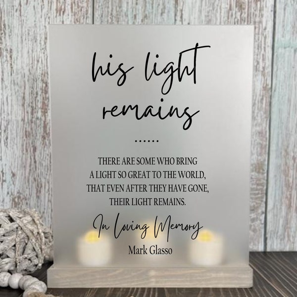 The Light Remains Memorial Poem - Etsy