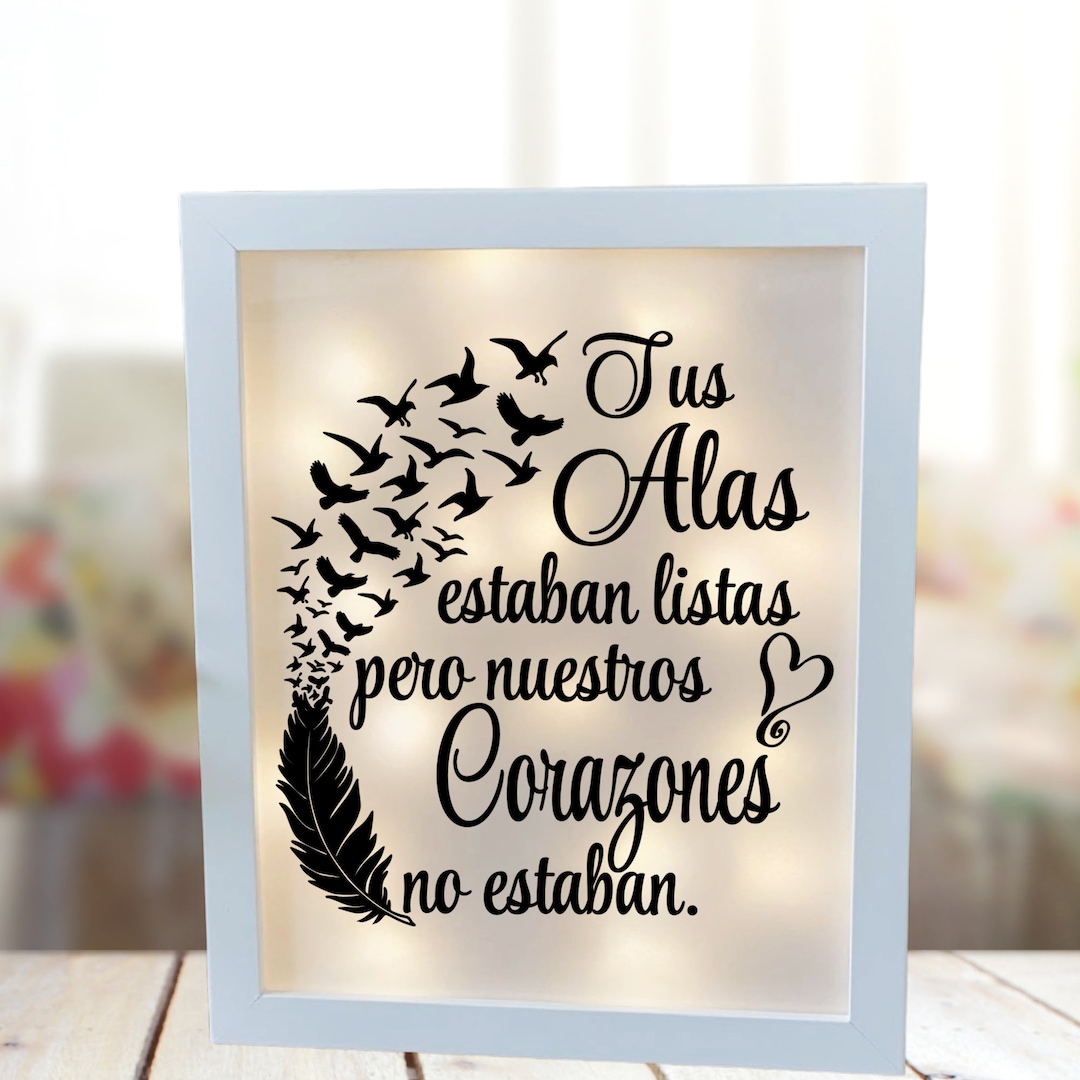 Tus Alas Estaban Listas, Your Wings Were Ready, Spanish Sympathy Gift ...