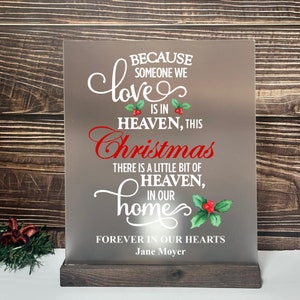 Christmas Memorial Sign: Lighted Acrylic Remembrance Candle - Etsy