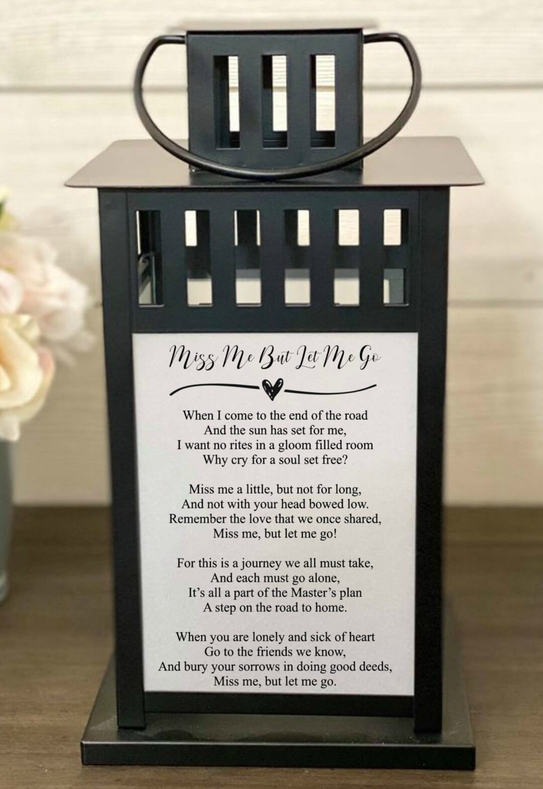 Sympathy Lantern, Photo Lantern, Memorial Lantern, Memorial Gift, Loss ...