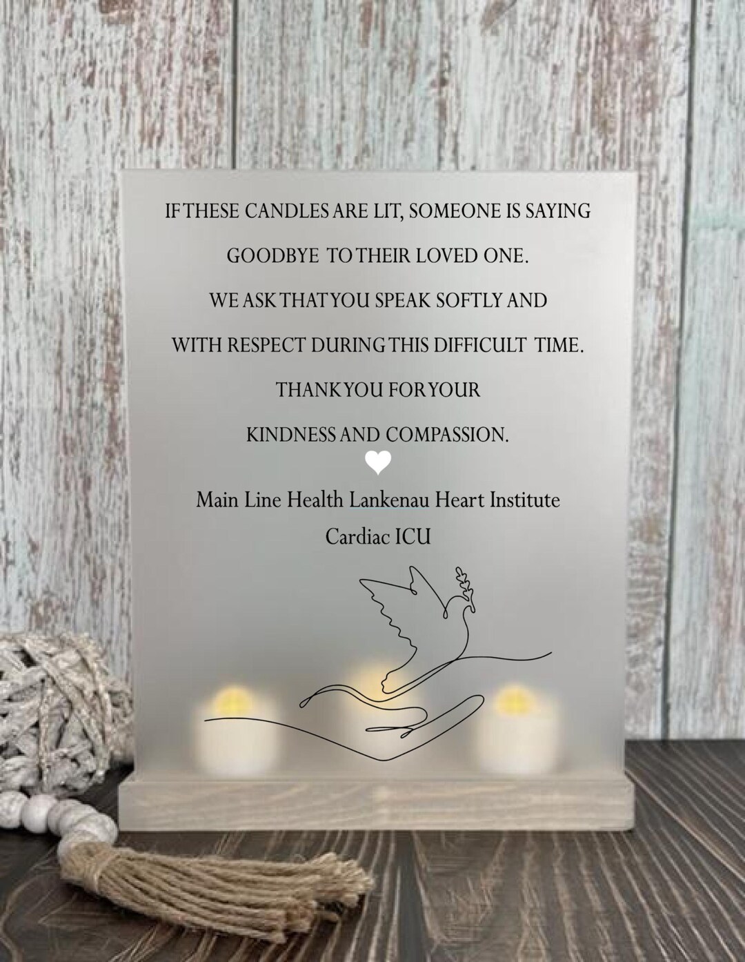 Hospital Compassion Candle, Compassion Candle for Hospice, Compassion ...