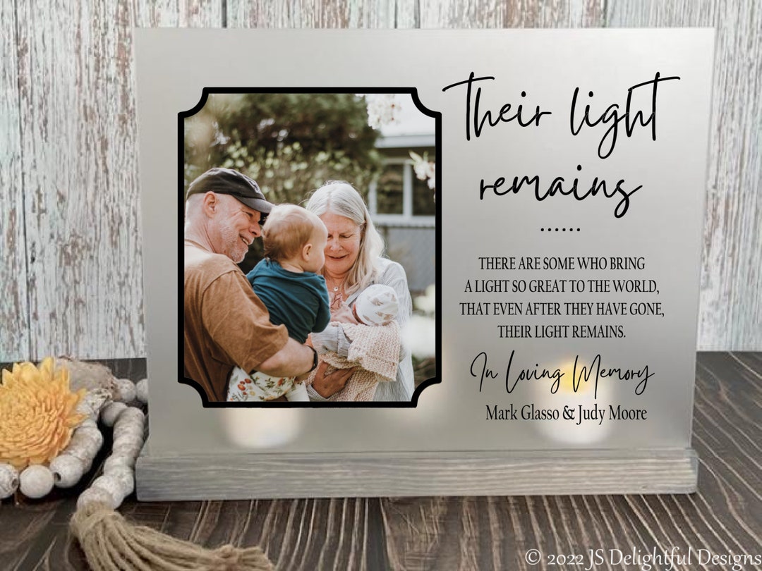 Their Light Remains, Memorial Sign, Sympathy Gift, Loss of Loved One ...