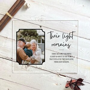 Their Light Remains, Memorial Sign, Sympathy Gift, Loss of Loved One ...