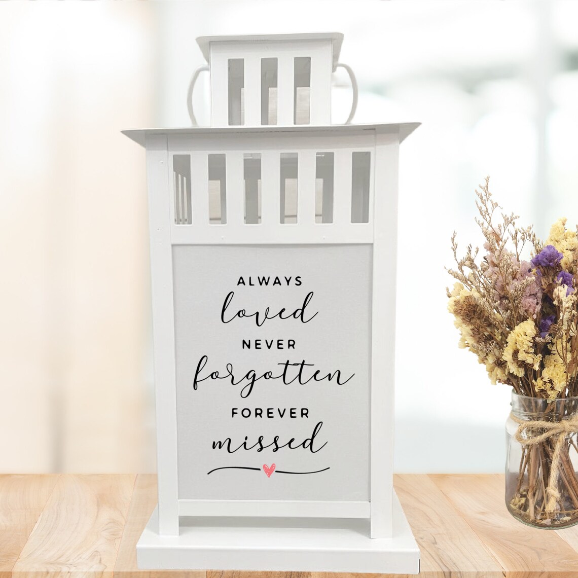 Sympathy Lantern Always Loved Sympathy Gift Memory Candle - Etsy