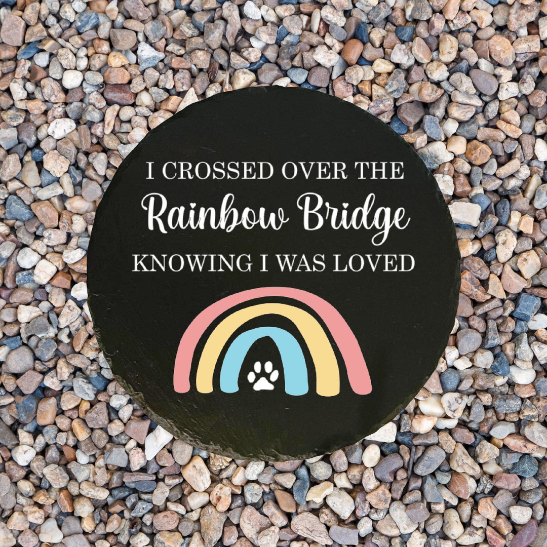 Rainbow Bridge, Loss of Pet, Pet Loss, Memorial Garden Stone, Sympathy ...