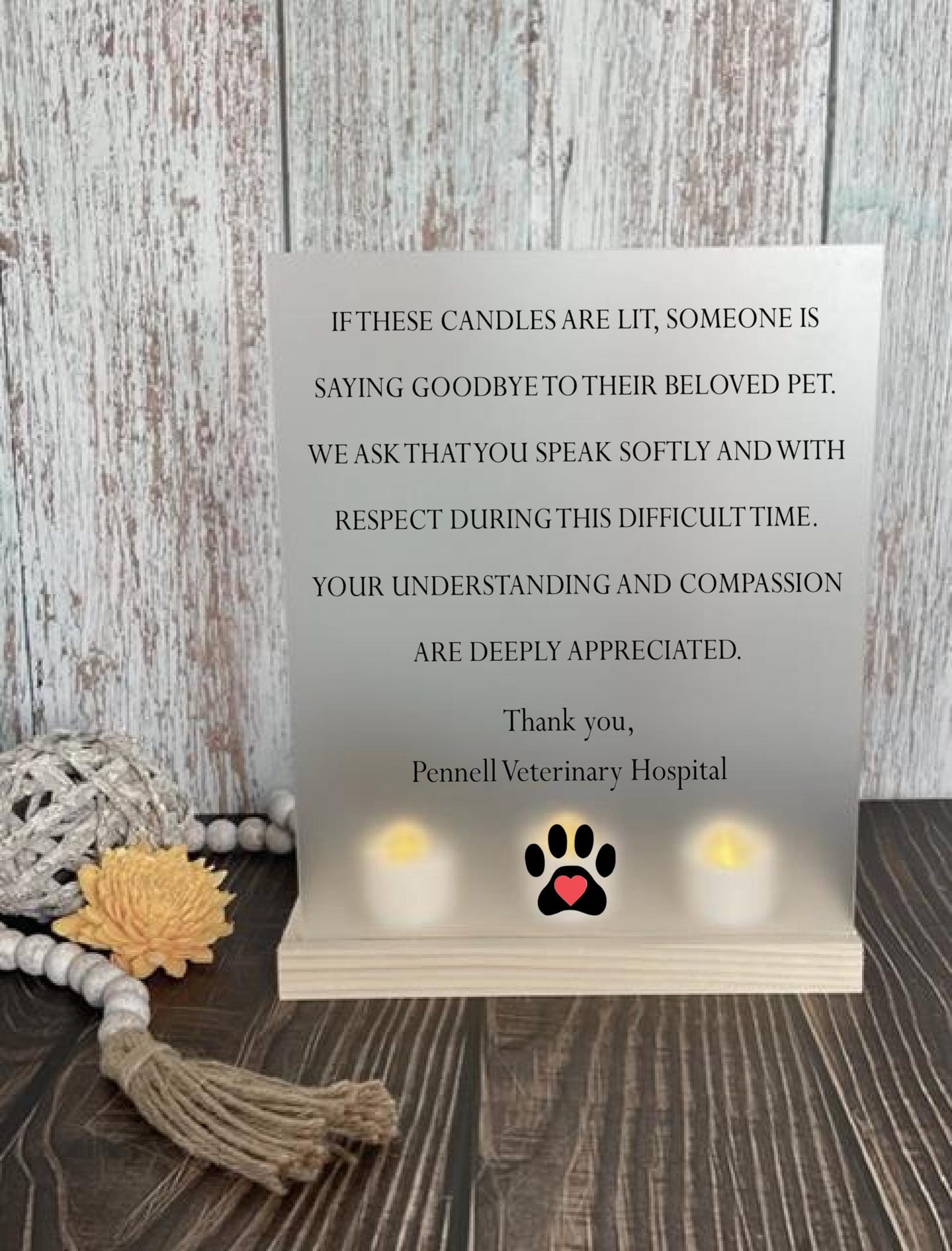 Compassion Candle for Veterinary - Sympathy Gift for Dog or Cat ...