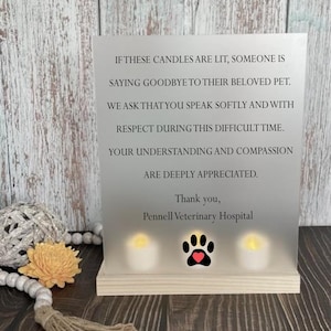 Compassion Candle for Veterinary - Sympathy Gift for Dog or Cat ...