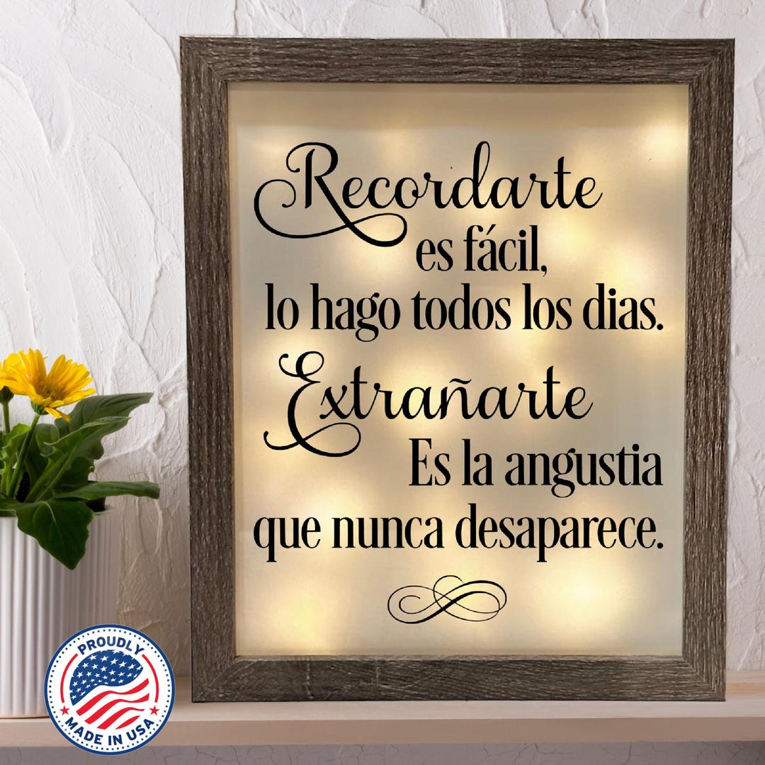 Recordándote Memorial, Remembering You Spanish, Spanish Sympathy ...