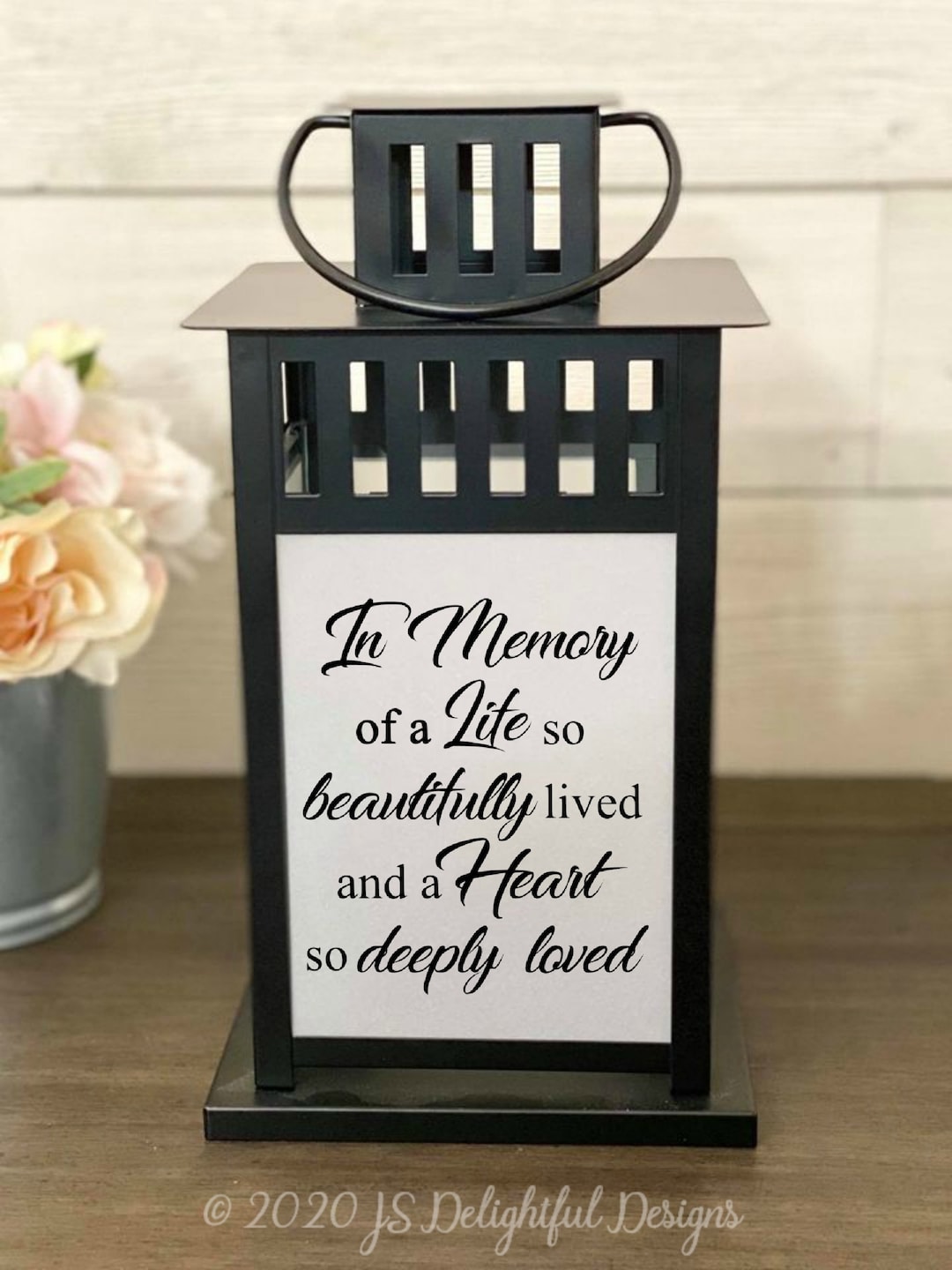 Memorial Lantern - in Memory of a Life - Sympathy Gift - Remembrance ...