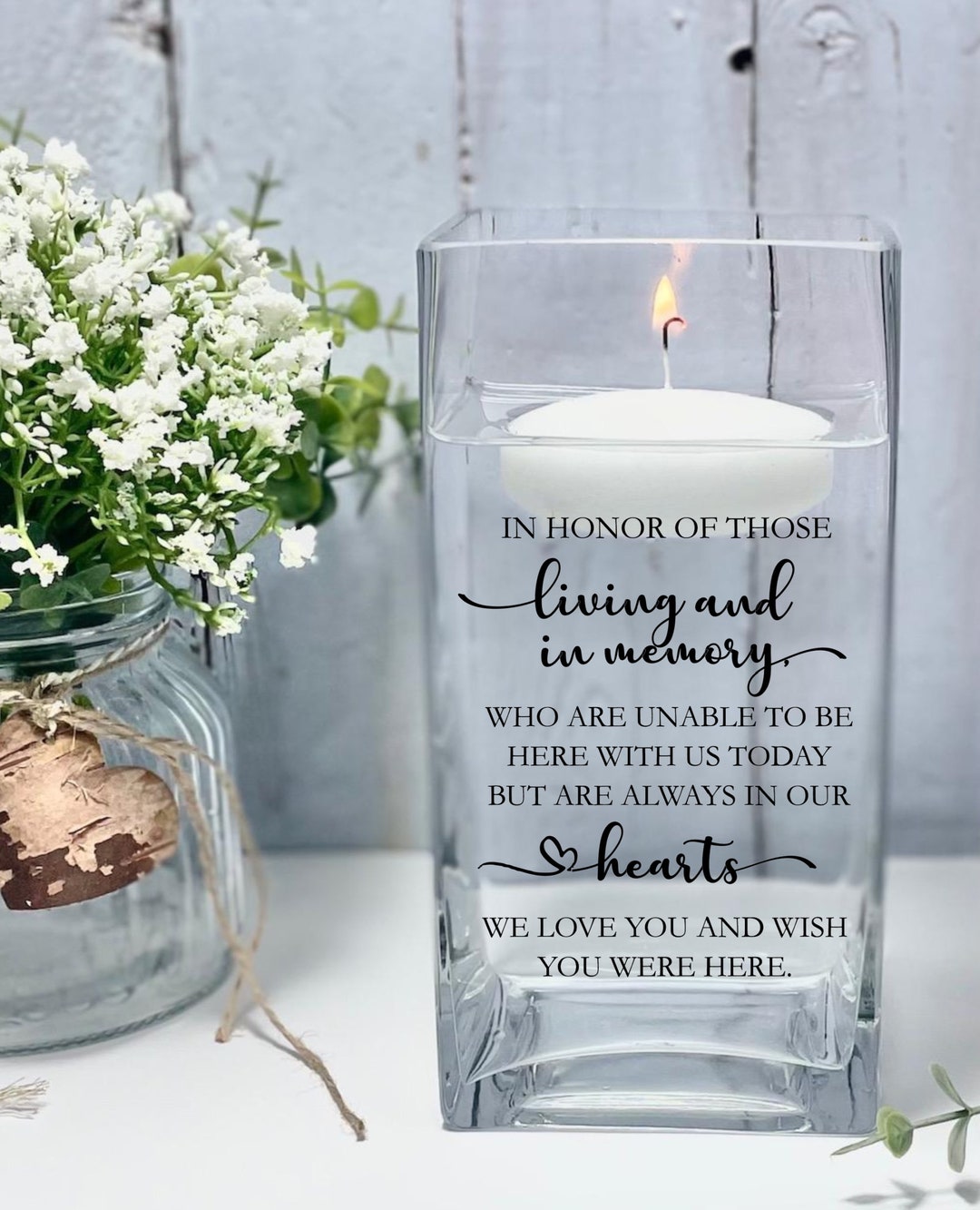 Wedding Memorial Candle Holder, Those We Have Loved and Lost ...