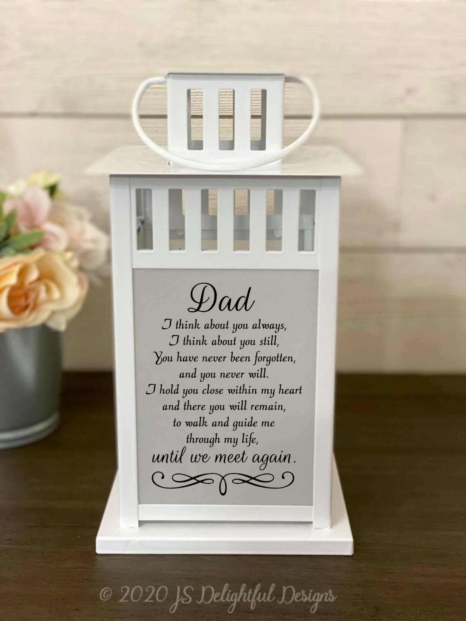 Dad Memorial Gift, Loss of Father, Dad Memorial Lanrern, Personalized ...