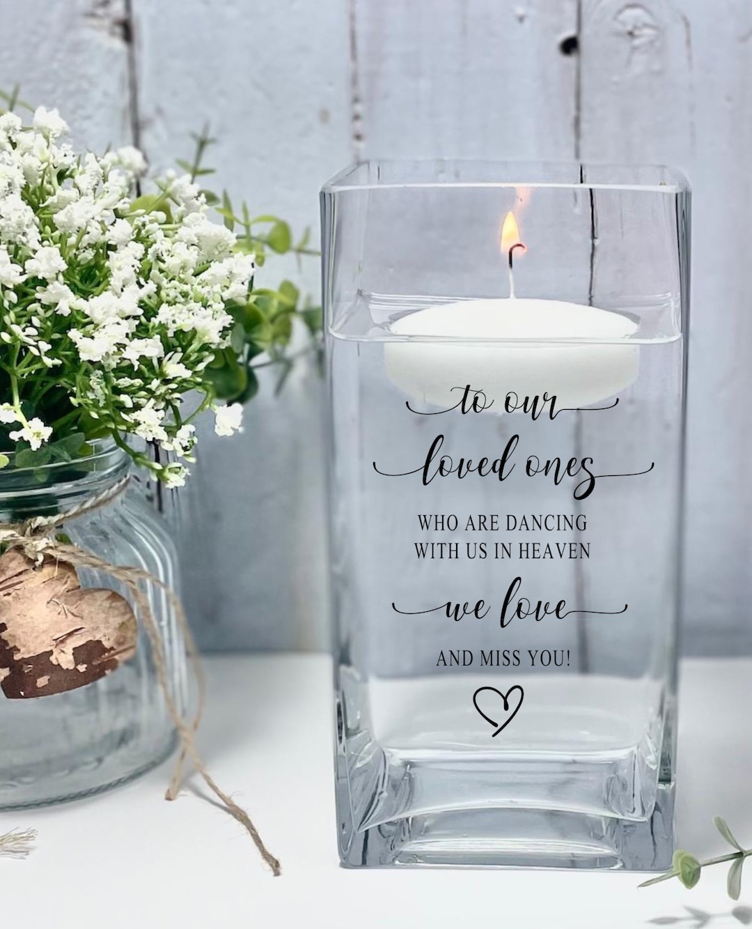 Loved Ones Dancing in Heaven Wedding Memorial Candle, Wedding Memorial ...