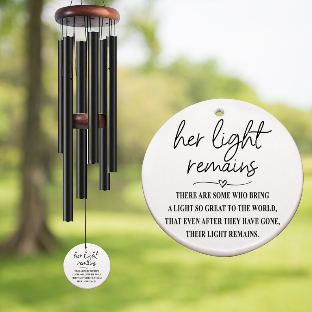 Memorial Wind Chime: "her Light Remains" Sympathy Gift - Etsy