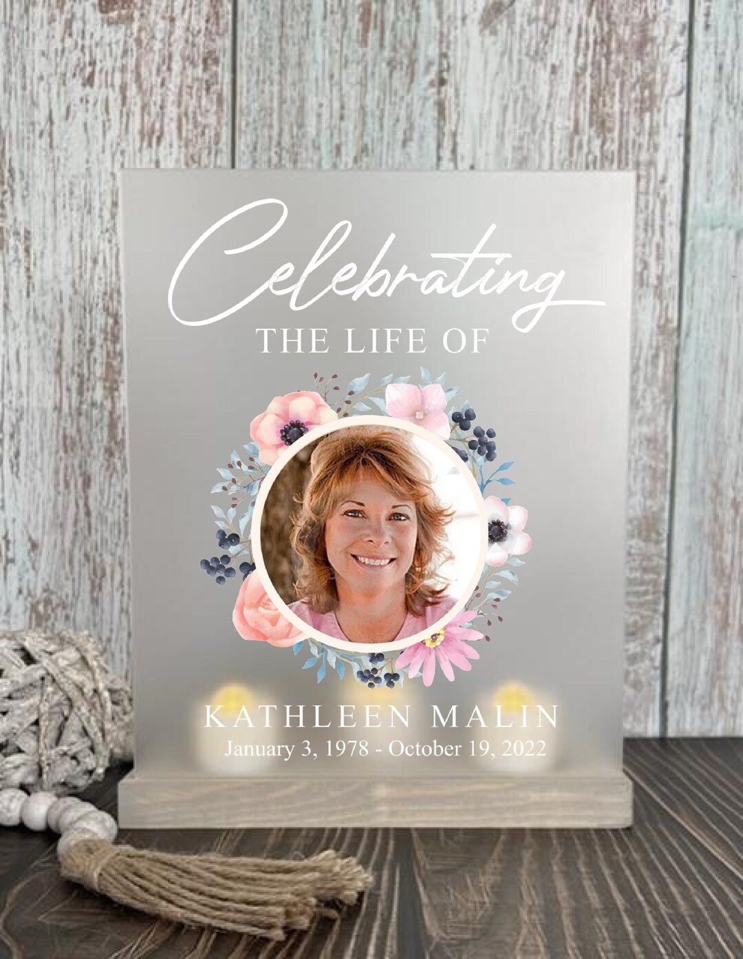 Celebration of Life Sign, Memorial Table Funeral, Memorial Sign ...