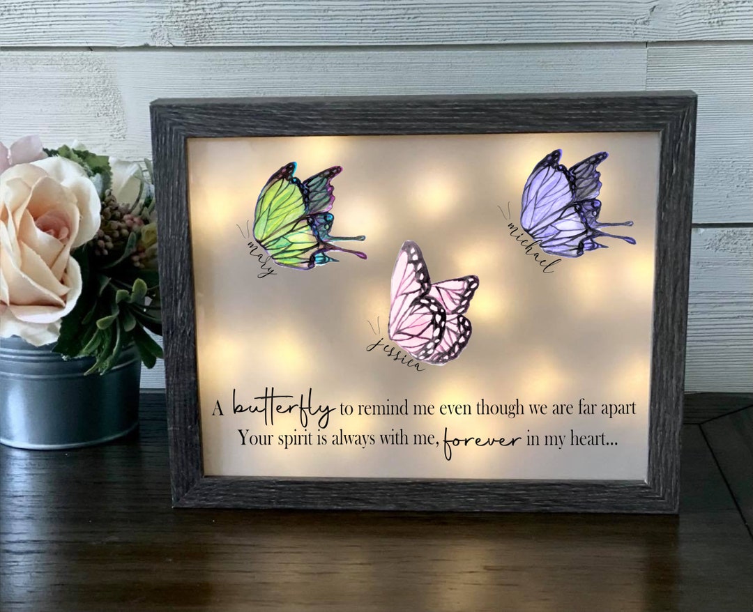 Personalized Memorial Shadow Box, Sympathy Gift, Bereavement Gift - Etsy