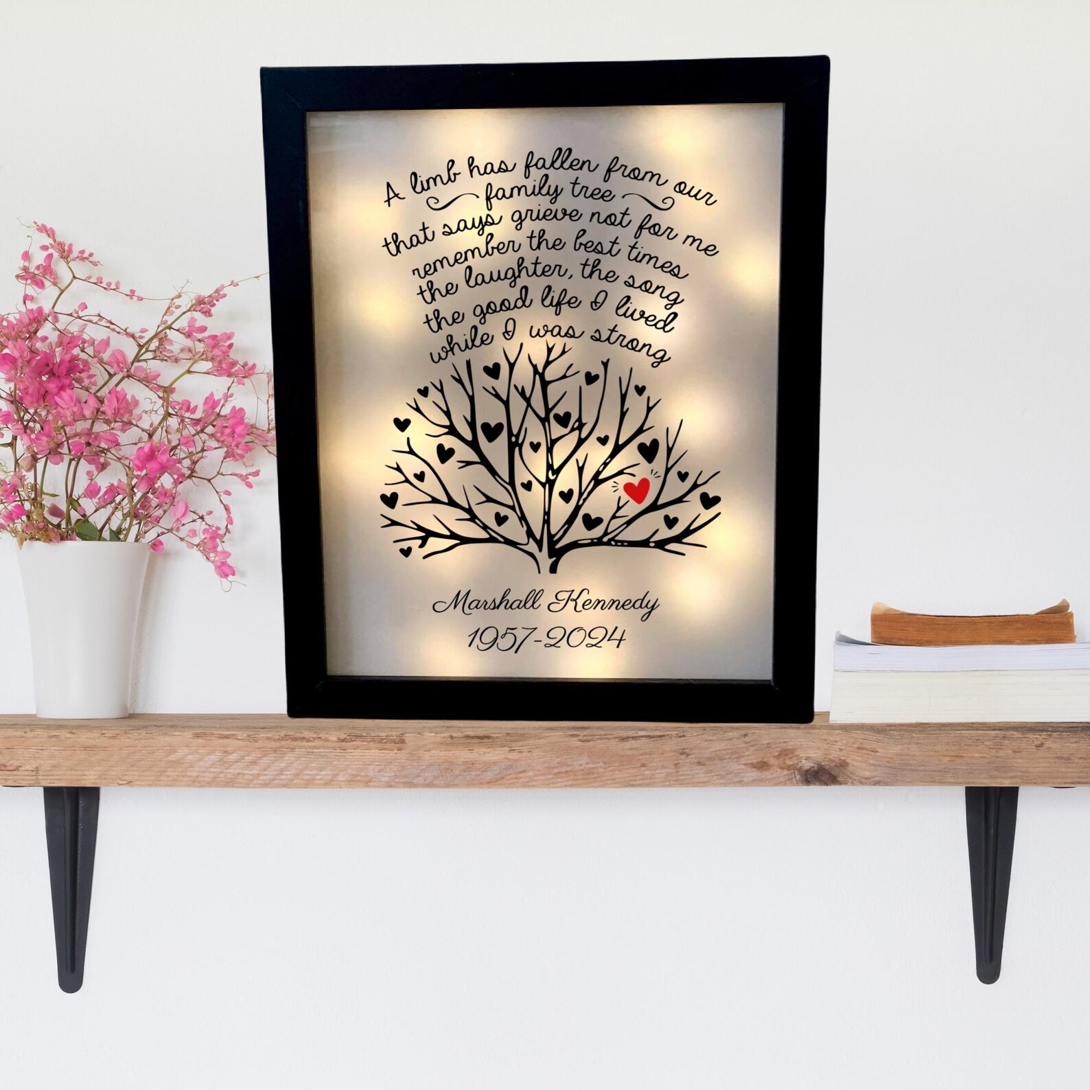 Memorial Shadow Box - Loss of Loved One - Sympathy - Bereavement ...