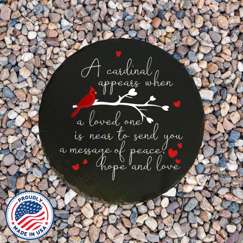 Cardinal Memorial Stone - Etsy