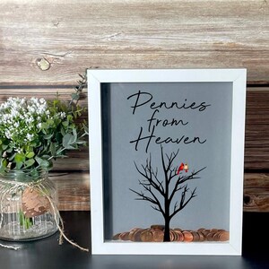 Coins From Heaven, Dimes From Heaven, Cardinal, Memorial Frame ...