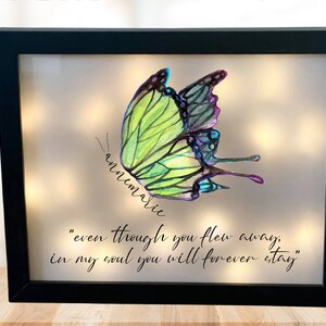 Even Though We Are Far Apart, Sympathy Gift, Shadowbox, Memorial Frame ...