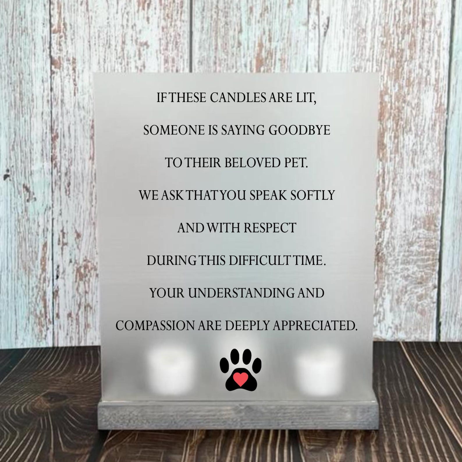Compassion Candle for Veterinary - Sympathy Gift for Dog or Cat ...