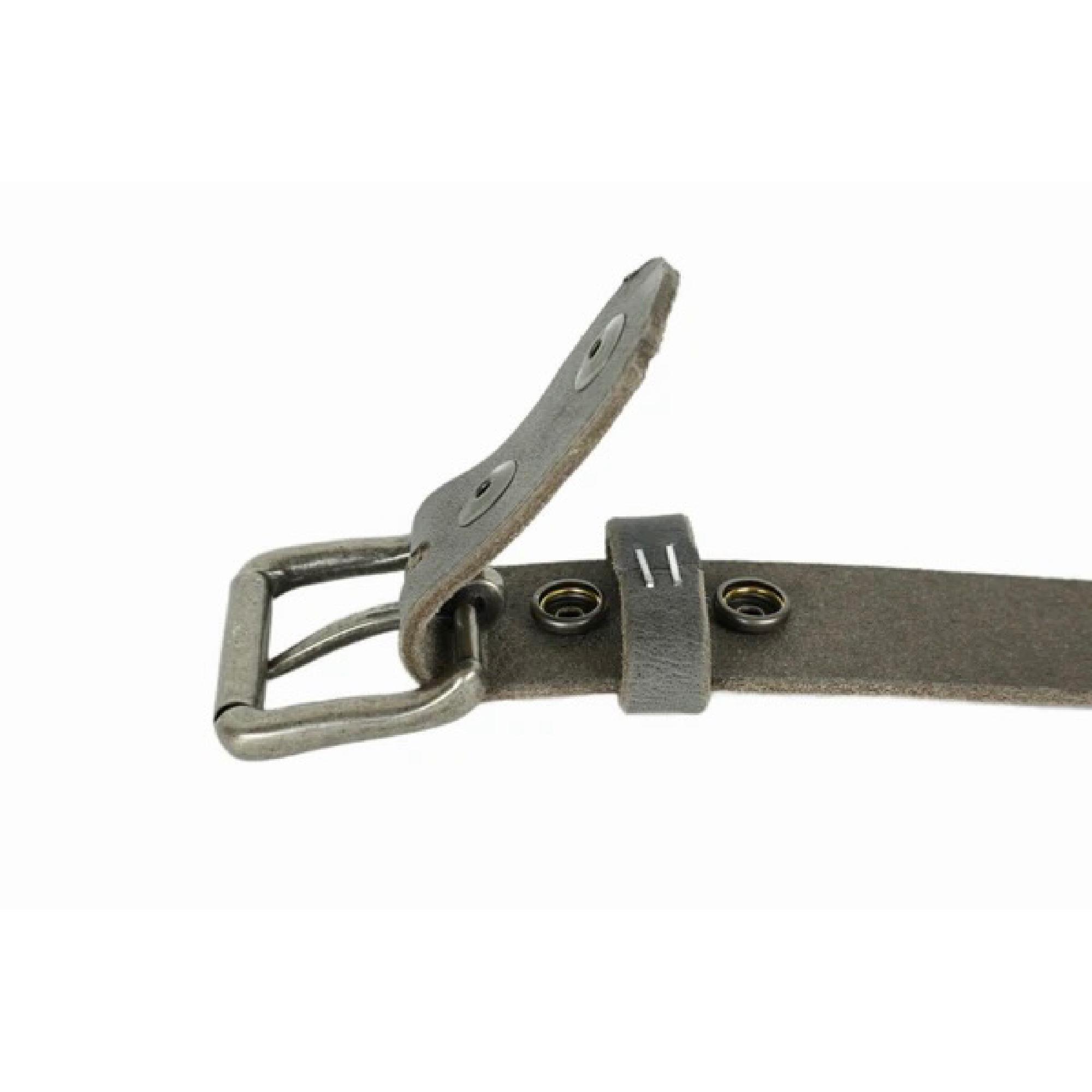 Slate Gray Leather Belt With Snaps and Changeable Buckle/gifts for Him ...