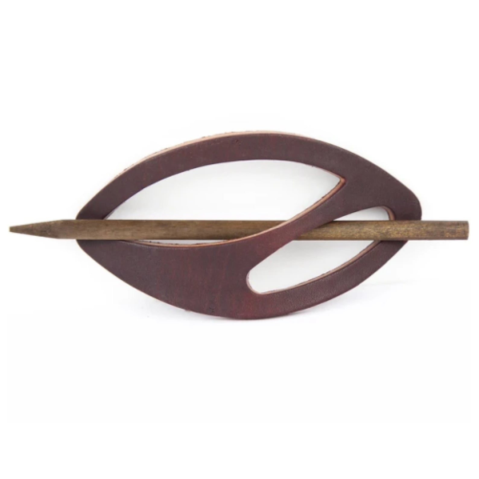 Cut Copy Leather Stick Barrette - Cut Out Pattern Leather Hair Pin ...
