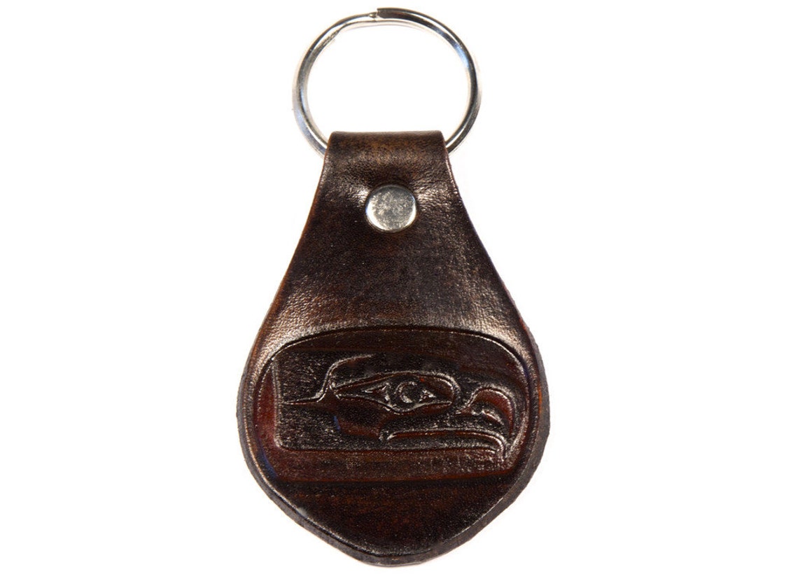 Seattle Seahawks Leather Key chain 12th Man Football Fan | Etsy