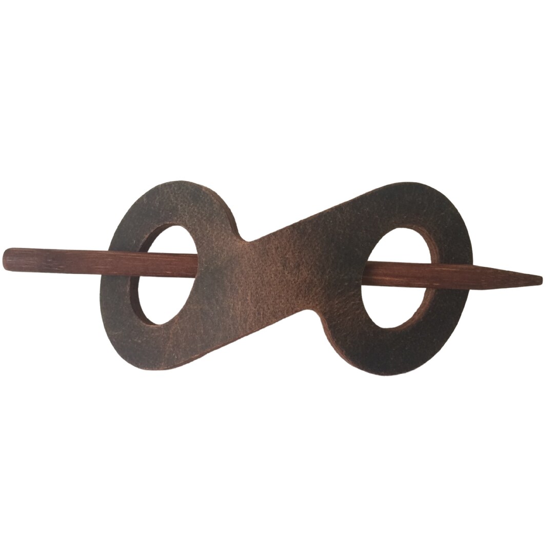 Infinity Leather Stick Barrette - Leather Hair Pin - Leather Hair Slide ...