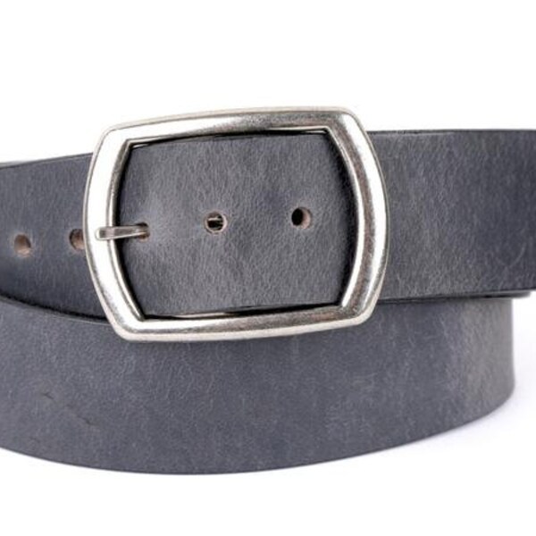 Gray Leather Belt - Etsy