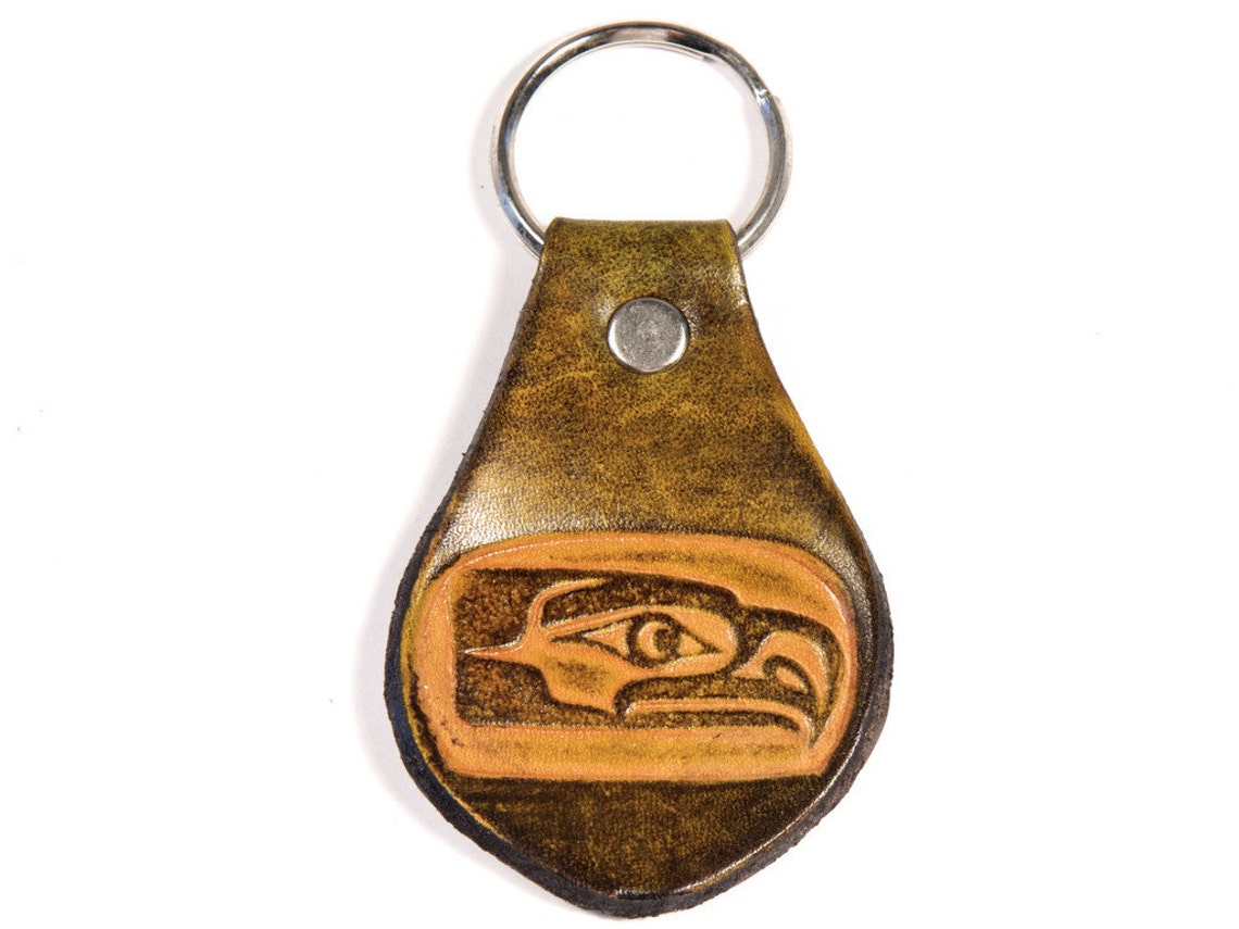 Seattle Seahawks Leather Key chain 12th Man Football Fan | Etsy