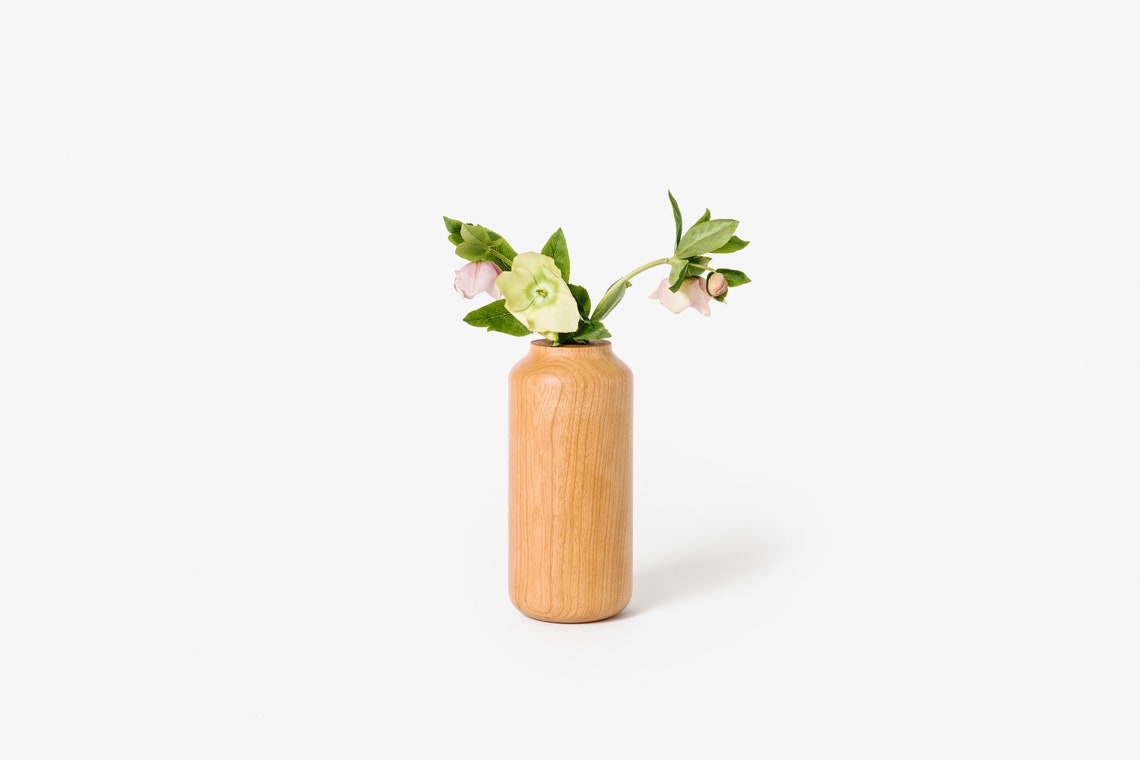 Hardwood Tall Wide Vase | Etsy