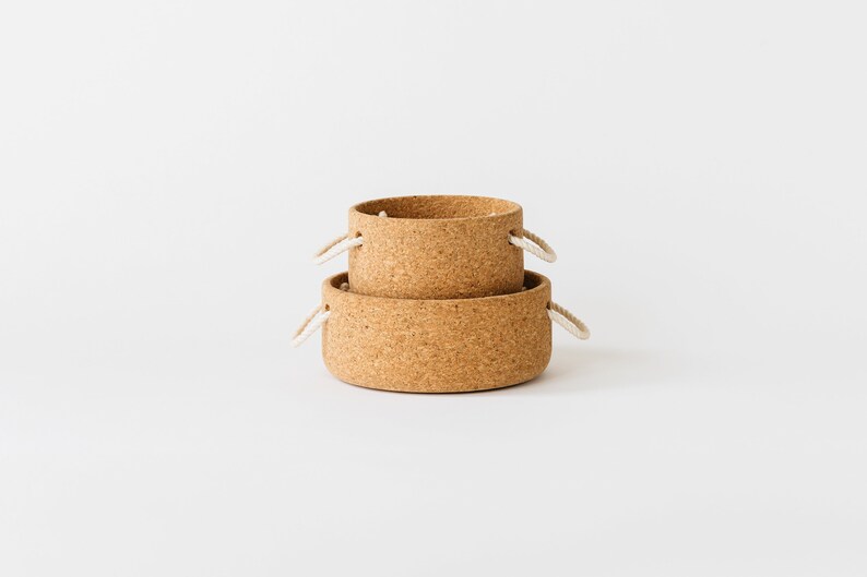 Natural Cork Bowl With Rope Handles - Etsy