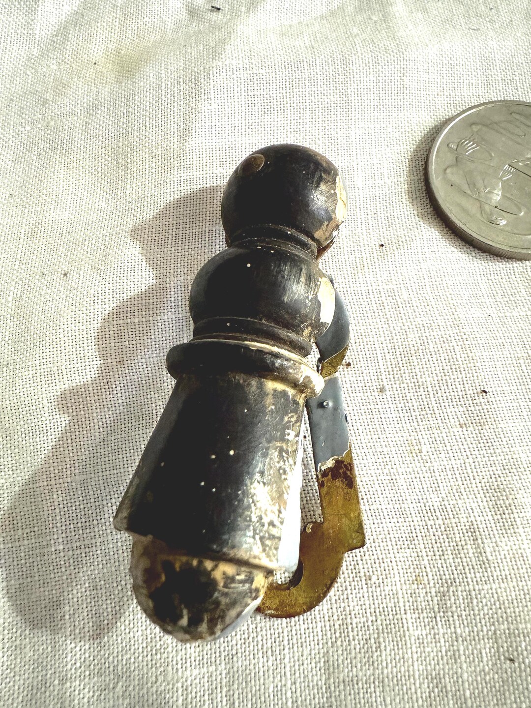 Two Antique Timber and Brass Keyhole Covers - Etsy