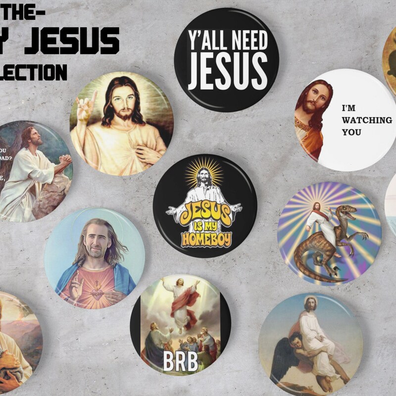 Jesus Button Shirt - Etsy
