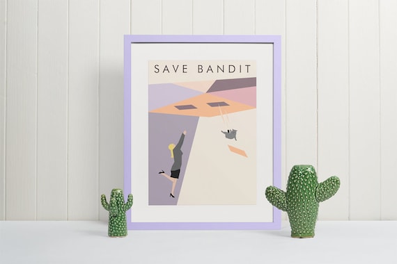 Save Bandit Poster fan art The Office quote Wall Decor | Etsy
