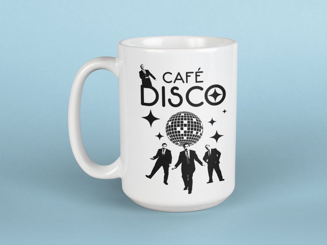 Cafe Disco 11 or 15oz Mug | the Office, Dwight Schrute, Dunder Mifflin ...