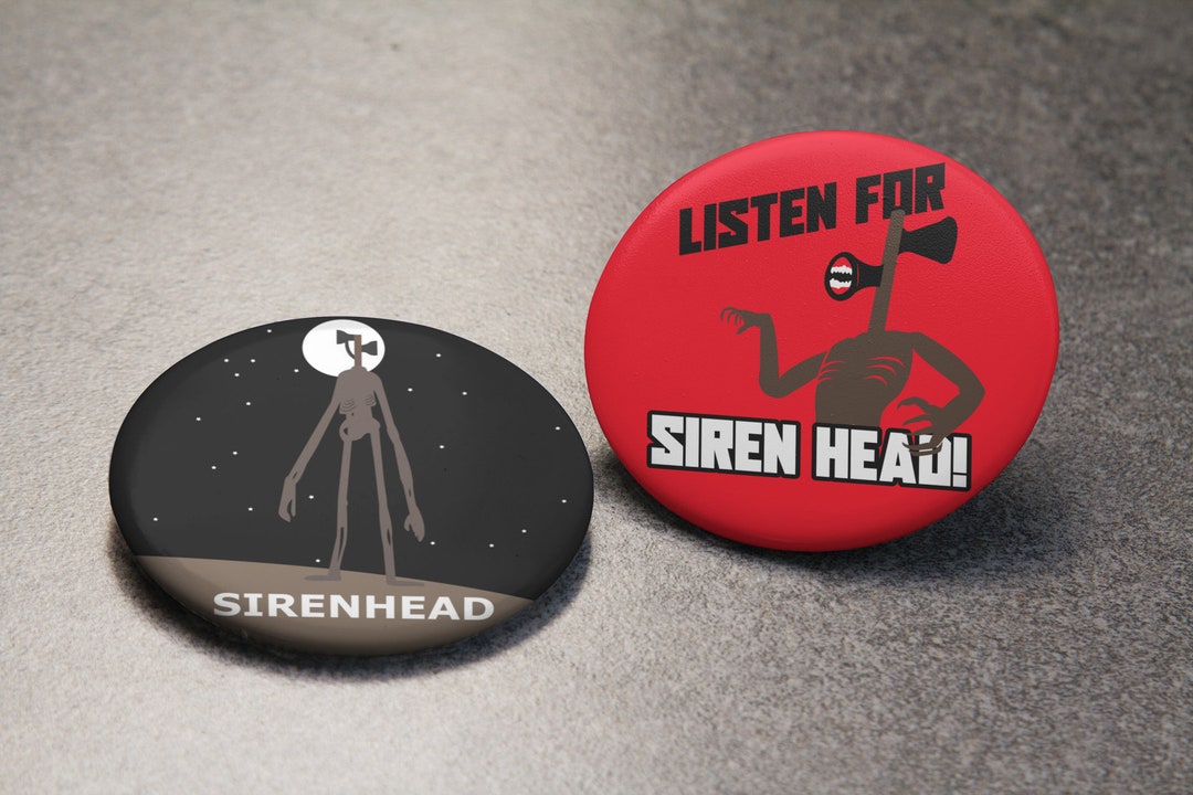 Siren Head Buttons | Sirenhead Figure Pin, Siren Head Fan, Scp Gaming ...